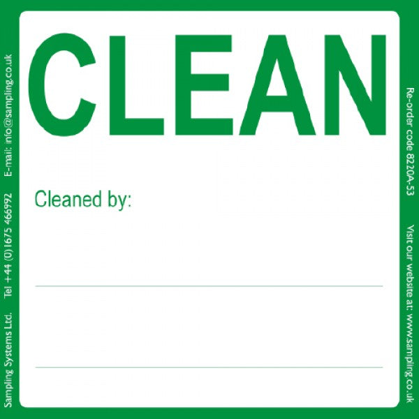 "Clean" Quality Control Labels – www.ereinc.com